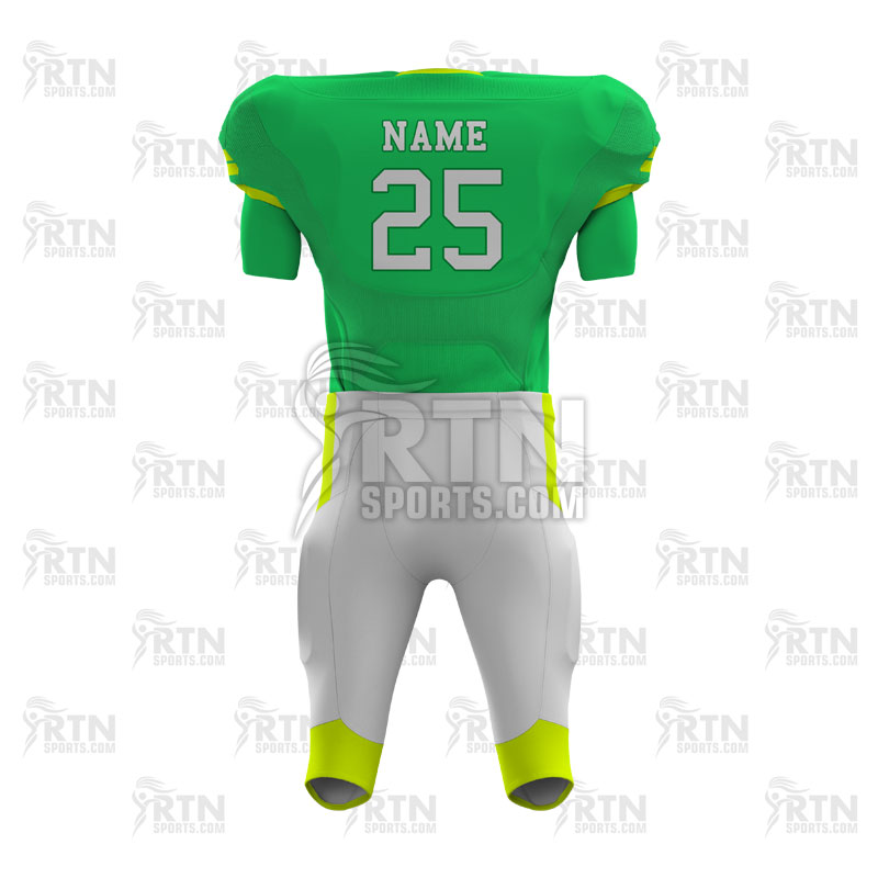 Green and Yellow Jersey with White Pant American Football Uniform - RTN ...