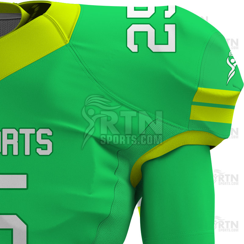 Green and Yellow Jersey with White Pant American Football Uniform - RTN ...
