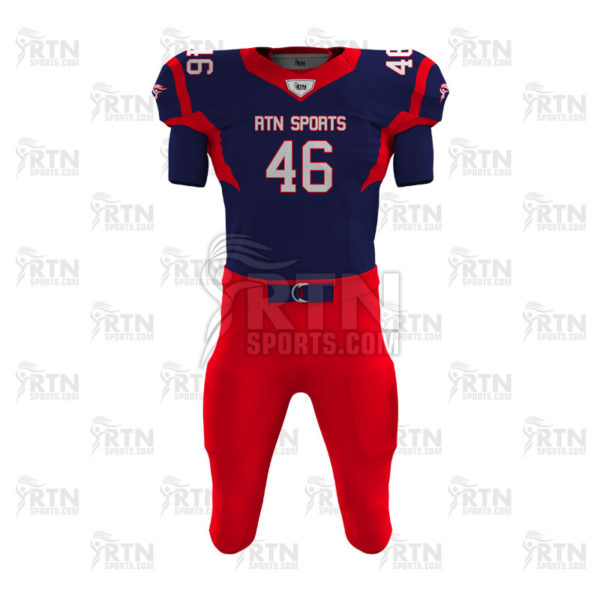 Navy and Red Jersey with Red Pant American Football Uniform - RTN SPORTS